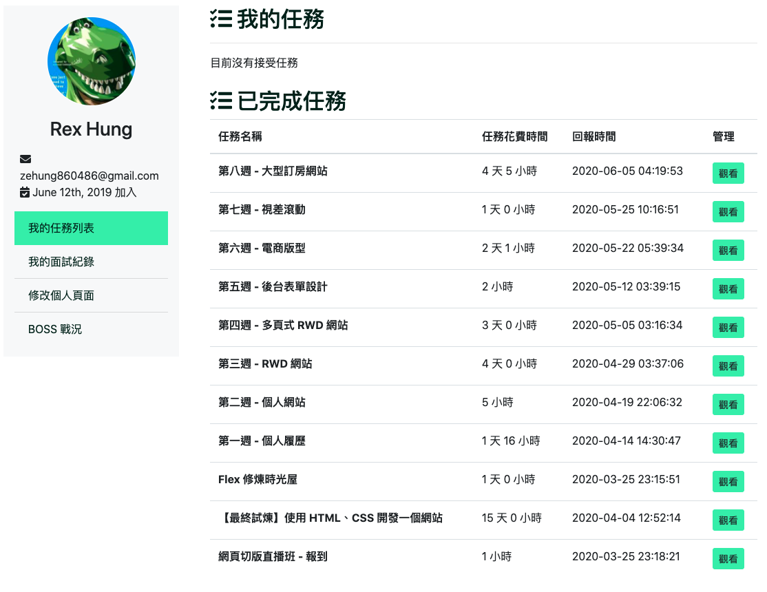 [Hexschool Web Layout Training] — 八週總結 | RexHung's Blog